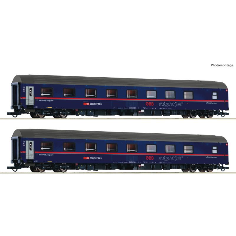 Roco 6200021 Hálókocsi készlet, WLABmz, T2S, Nightjet ...